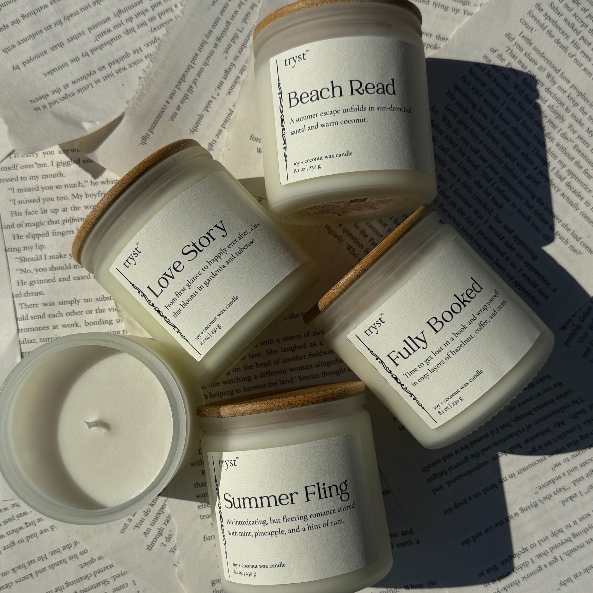 TBR Collection | Book-Inspired Candles by Tryst Candle House